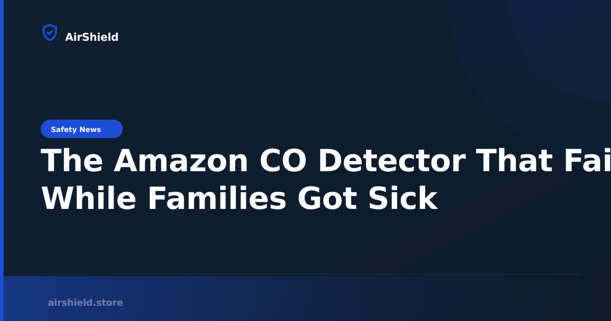 The Amazon CO Detector That Failed While Families Got Sick | AirShield